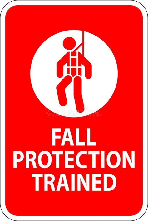 Hard Hat Decals Fall Protection Trained Stock Vector Illustration Of