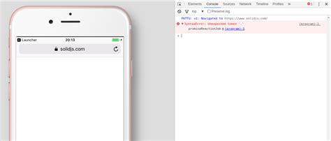 blank site on ios 12 · issue 206 · solidjs solid site · github