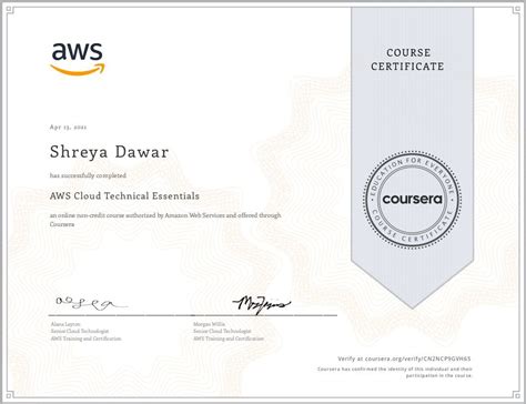 Awscloud Aws Cloud Amazon Awscertified Shreya Dawar