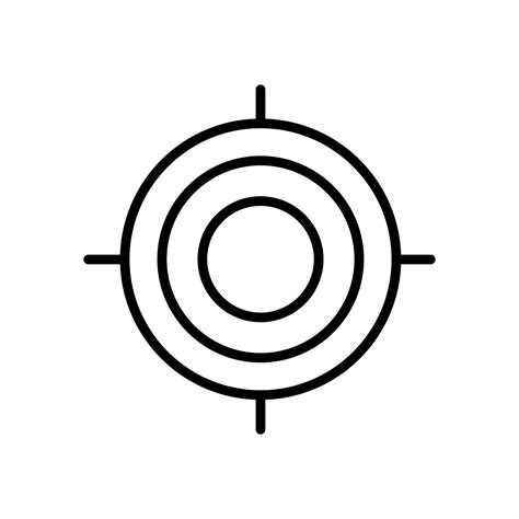 Target Lineal Icon Symbol Vector Black Outline Target Icon 24465091 Vector Art At Vecteezy