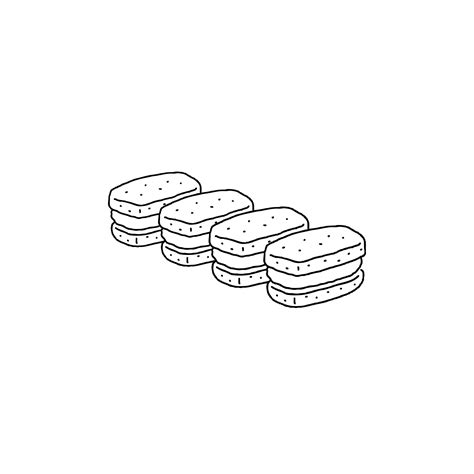 다쿠아즈하고 서있는 듯한 버터크림 다쿠아즈 Bread 빵 빵순이 Dessert 디저트 Dacquoise 다쿠아즈 빵일러스트