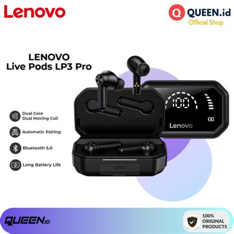 Jual Lenovo ThinkPlus LP3 PRO TWS Bluetooth Headset HiFi Sound True Wireless Earphone Garansi