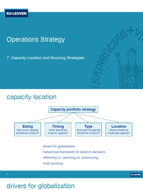 07 Capacity Location Pdf Offshoring Outsourcing