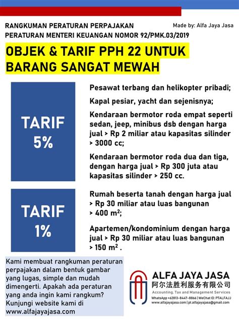 Objek Dan Tarif Pajak Penghasilan Pph Pasal 22 Untuk Barang Sangat
