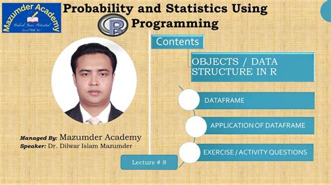 Lecture 8 Data Frame In R Programming Youtube