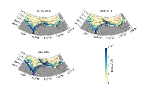Interannual Mean Maps Of Shading Eddy Kinetic Energy Eke And