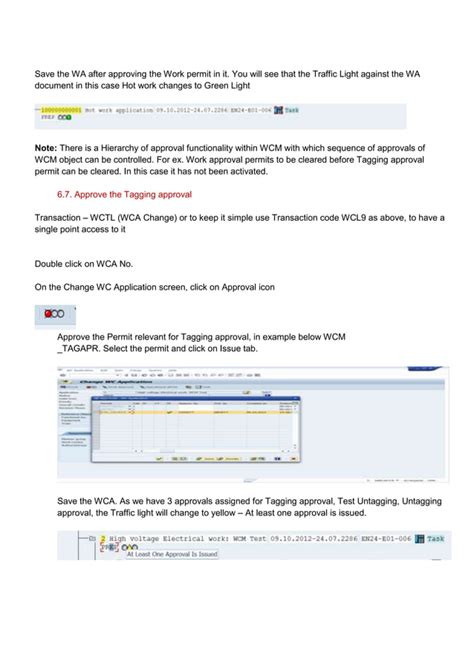 Sap Pm Wcm Enhanced Model Entire Process Flow With Sap Screenshots Docx