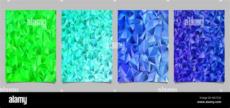 Geometrical Irregular Triangle Tile Pattern Brochure Template Set