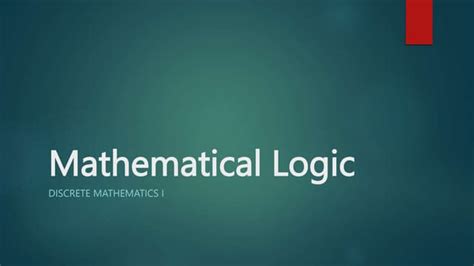 Mathematical Logicpptx