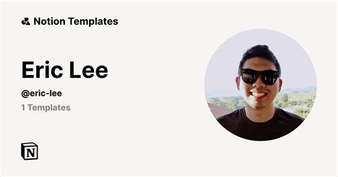 Eric Lee Template Creator Notion Marketplace