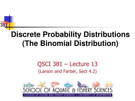 PPT Discrete Probability Distributions The Binomial Distribution PowerPoint Presentation