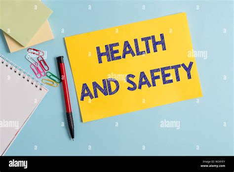 Writing Note Showing Health And Safety Business Concept For Procedures