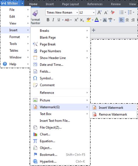 Insert Watermark Di Kingsoft Office Infotutorial Com