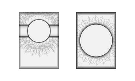 텍스트와 빈티지 장식을위한 장소와 초대장을 준비 인쇄 디자인 엽서 흰색 만다라에 대한 템플릿 0명에 대한 스톡 벡터 아트 및 기타 이미지 Istock