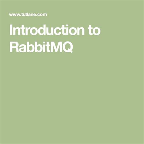 Introduction To Rabbitmq