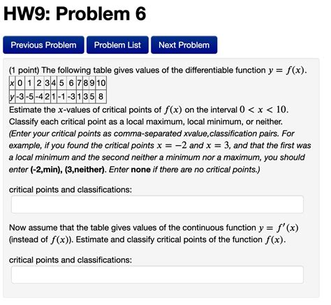 solved hw9 problem 6 previous problem problem list next