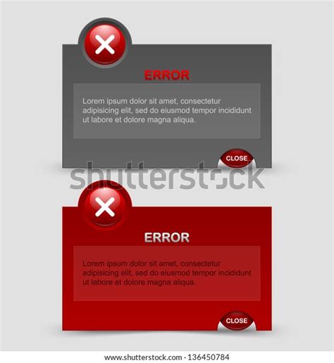 Two Styles Notification Error Windows Isolated Stock Vector Royalty Free Shutterstock