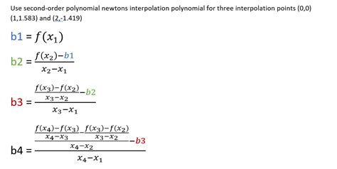 Solved Use Second Order Polynomial Newtons Interpolation Polynomial Course Hero