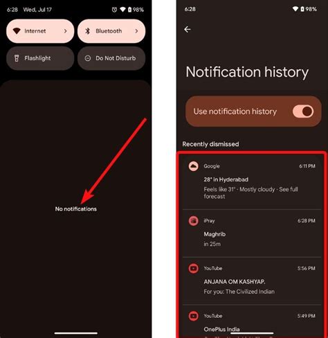 How To Check Notification History On Android Beebom