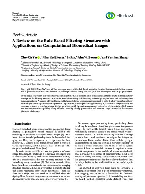 Pdf A Review On The Rule Based Filtering Structure With Applications On Computational