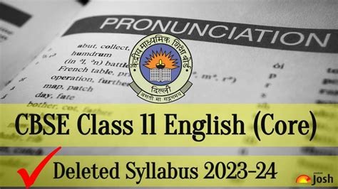Cbse Class 11 English Core Deleted Syllabus 2023 24 Check Chapter Wise Topics And Exercises