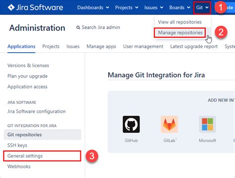 General Settings Docs Git Integration For Jira Self Managed