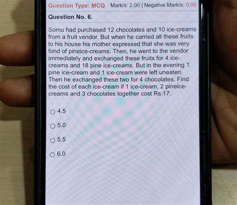 Question Type MCQ Mark S 200 Negative Mark S StudyX