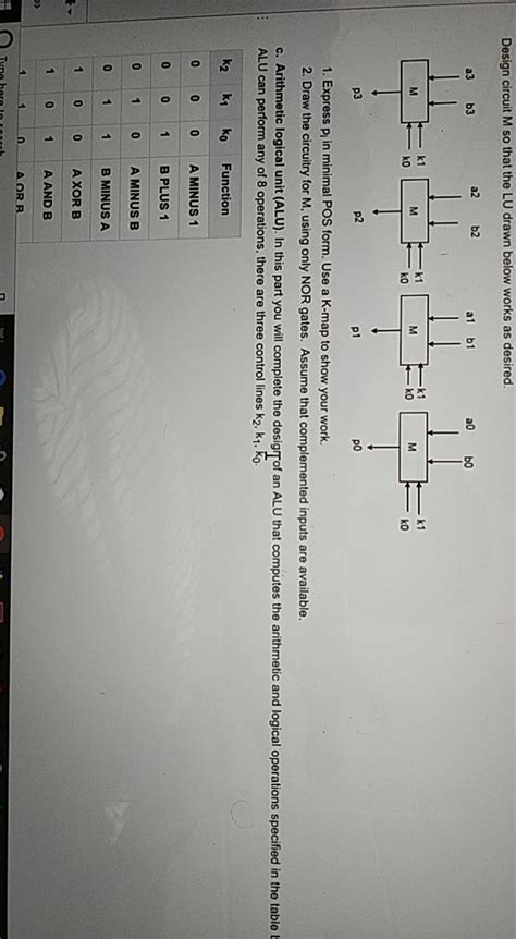 in this problem you will design an arithmetic logical