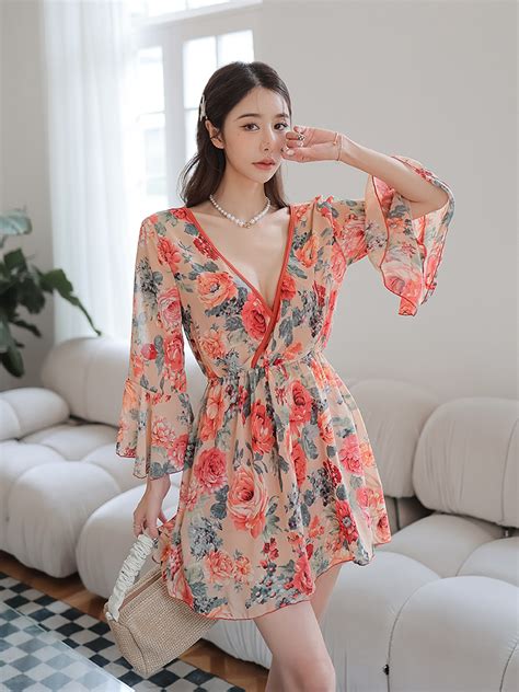 바캉스 비키니 플라워 원피스 Set