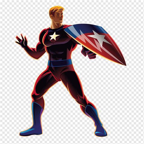 클라크 켄트 캡틴 아메리카 슈퍼 히어로 일러스트 쿨 슈퍼맨 방패 만화 영웅 복수 자 Png Pngwing