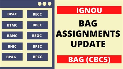 Ignou Bag Assignment Update New Assignments For Bag Cbcs Youtube