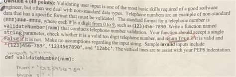 Solved 0istsn 4 140 Points Validating User Input Is One Of