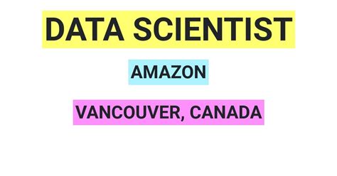Hiring Data Scientist In Vancouver Amazon Rdatascientistjobs
