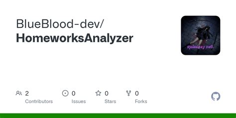 GitHub BlueBlood Dev HomeworksAnalyzer