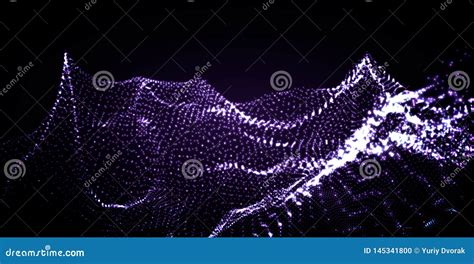 Big Data Abstract Visualization Business Charts Analytics 3d Sound Waves Stock Vector