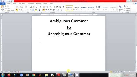 Problem 2 Ambiguous Grammar To Unambiguous Grammar Youtube