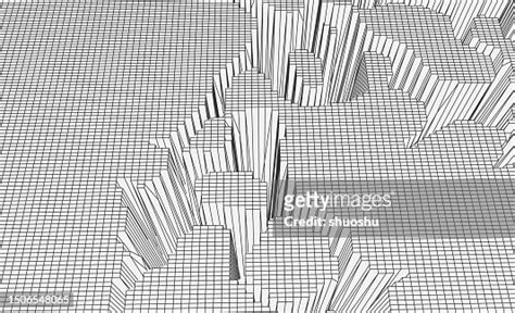 Abstract Black And White 3d Cube Space Wireframe Pattern Background High Res Vector Graphic