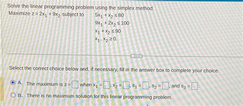 Solved Solve The Linear Programming Problem Using The