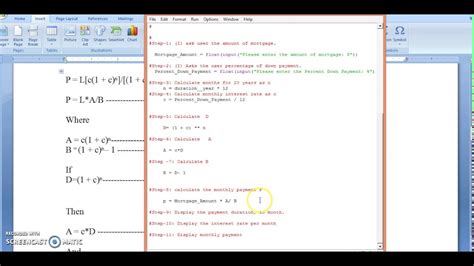 Python Exercise3 Analyzing Monthly Mortgage Plan For Python Implementation Youtube