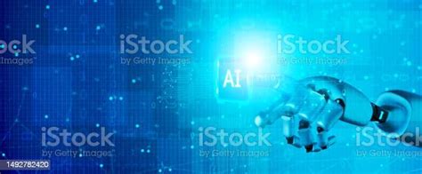 tangan robot dan ai cuicrit koneksi jaringan data dengan latar belakang kode bilangan biner