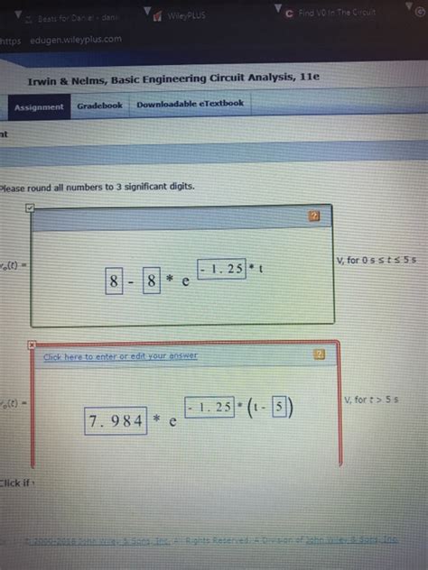 Solved Determine The Equation For The Voltage V0 T For T