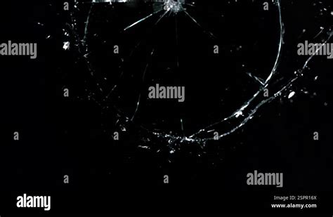 Realistic Shattering Glass Practical Compositing Elements Stock Video