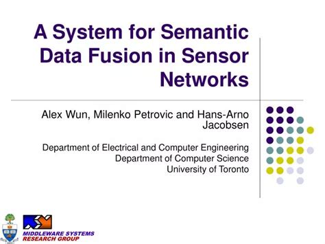 Ppt A System For Semantic Data Fusion In Sensor Networks Powerpoint