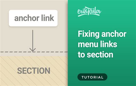 Fixing Anchor Menu Links To Section Eriktailor
