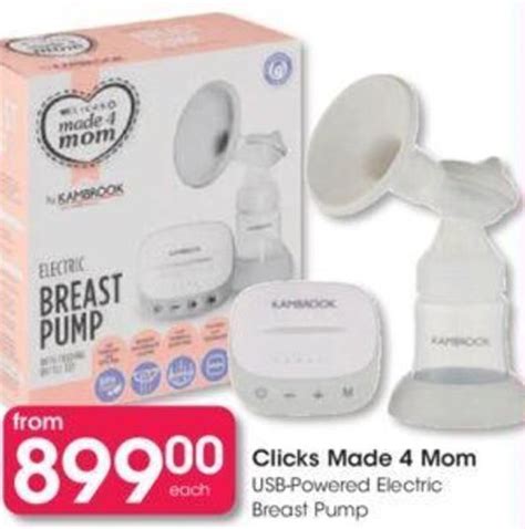 Clicks Made 4 Mom Ubs Powered Electric Breast Pump Offer At Clicks