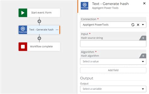 Generate Hash Powertools Workflow Automation Plugin