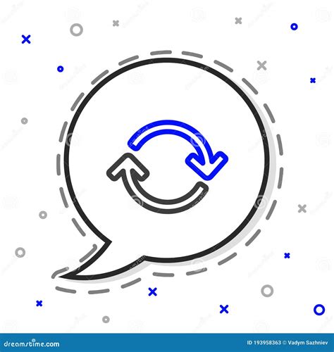 Line Refresh Icon Isolated On White Background Reload Symbol Rotation Arrows In A Circle Sign