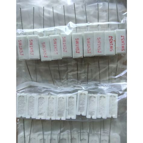 Jual Resistor Kapur 1k5 Ohm 5watt R Kapur 1k5 Ohm 5w Resistor 1k5 Ohm 5 Watt Shopee Indonesia