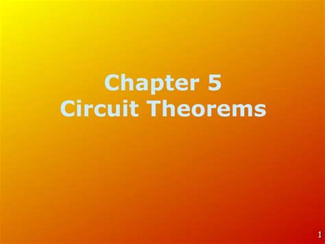 Circuit Theorynppt Circuit Theorynppt