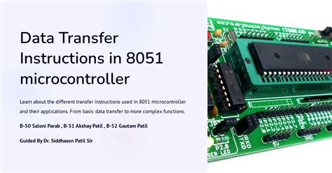 Copy Of Data Transfer Instructions In 8051 Microprocessor